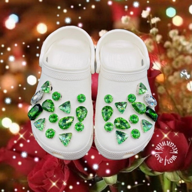 Crocs High Quality Red and Green Luxury Crystal Charms for - Etsy
