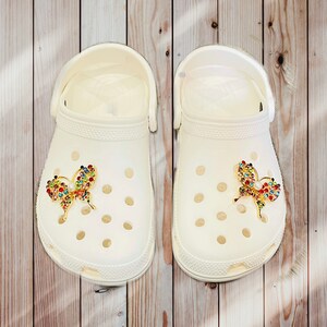 Croc Charms Luxury Rhinestone Pearl Butterfly for Shoes, Charms for ...