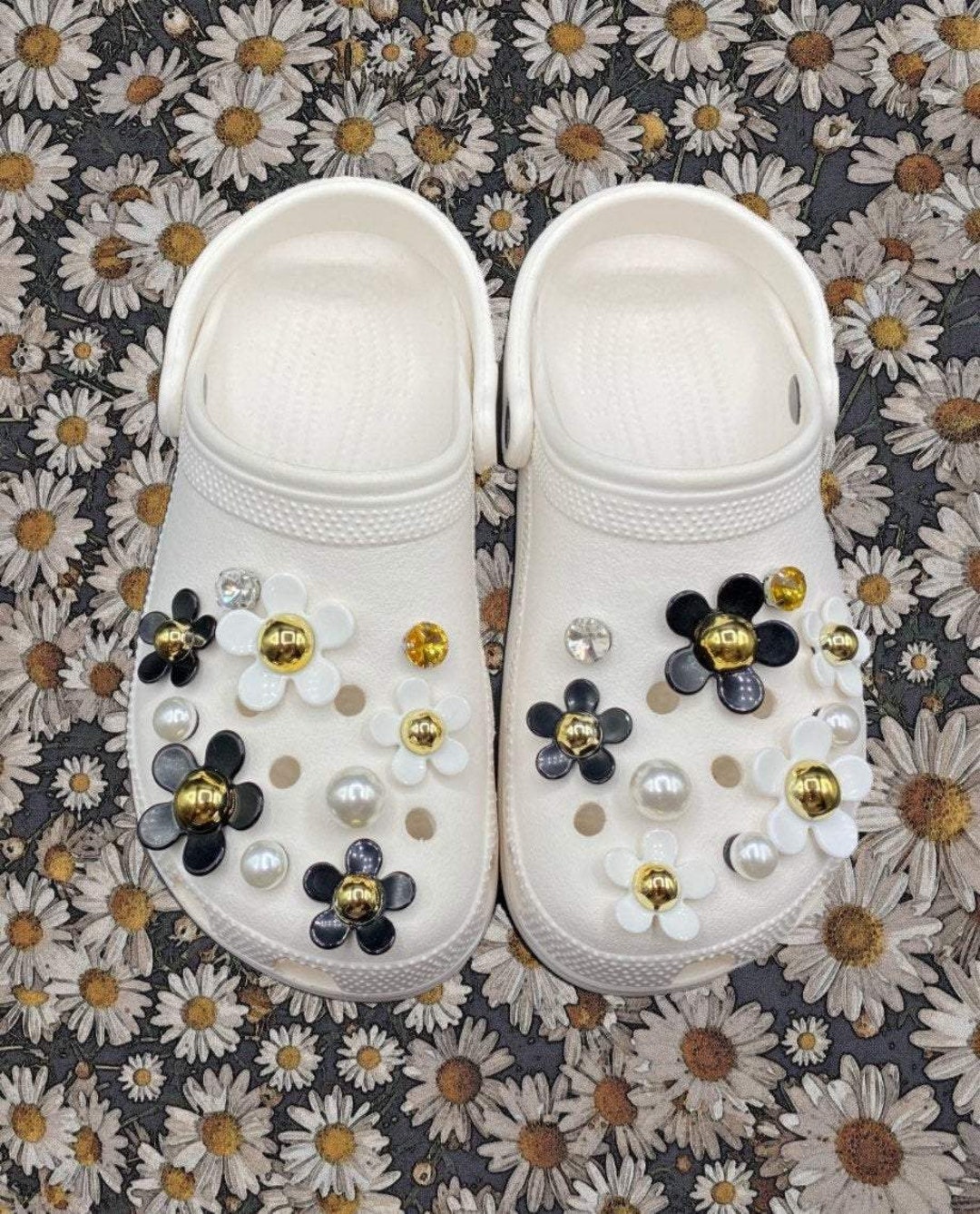 Crocs Charms Flower and Diamond and Pearl 20pcs Set. Charms for Crocs ...