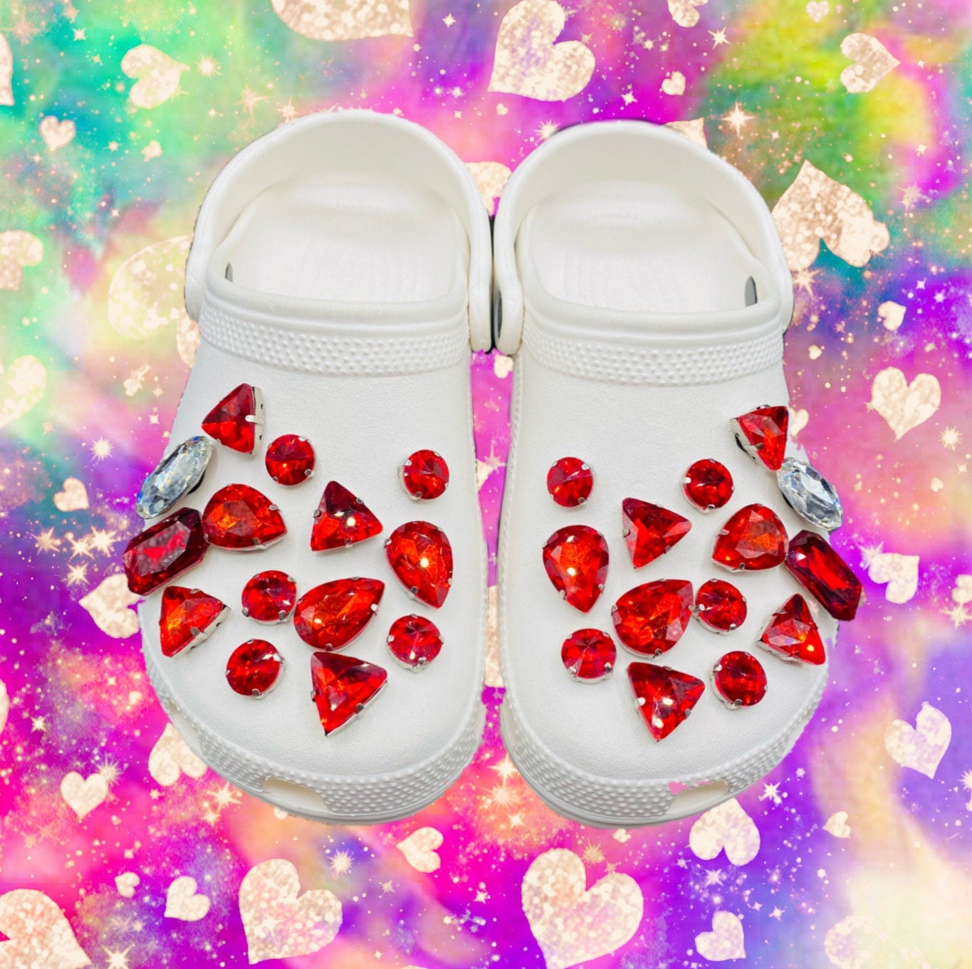 Crocs High Quality Red and Green Luxury Crystal Charms for - Etsy