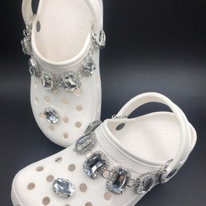 Crocs Chain Charm With Silver Luxury Jewelry Crystal With Rhinestone ...