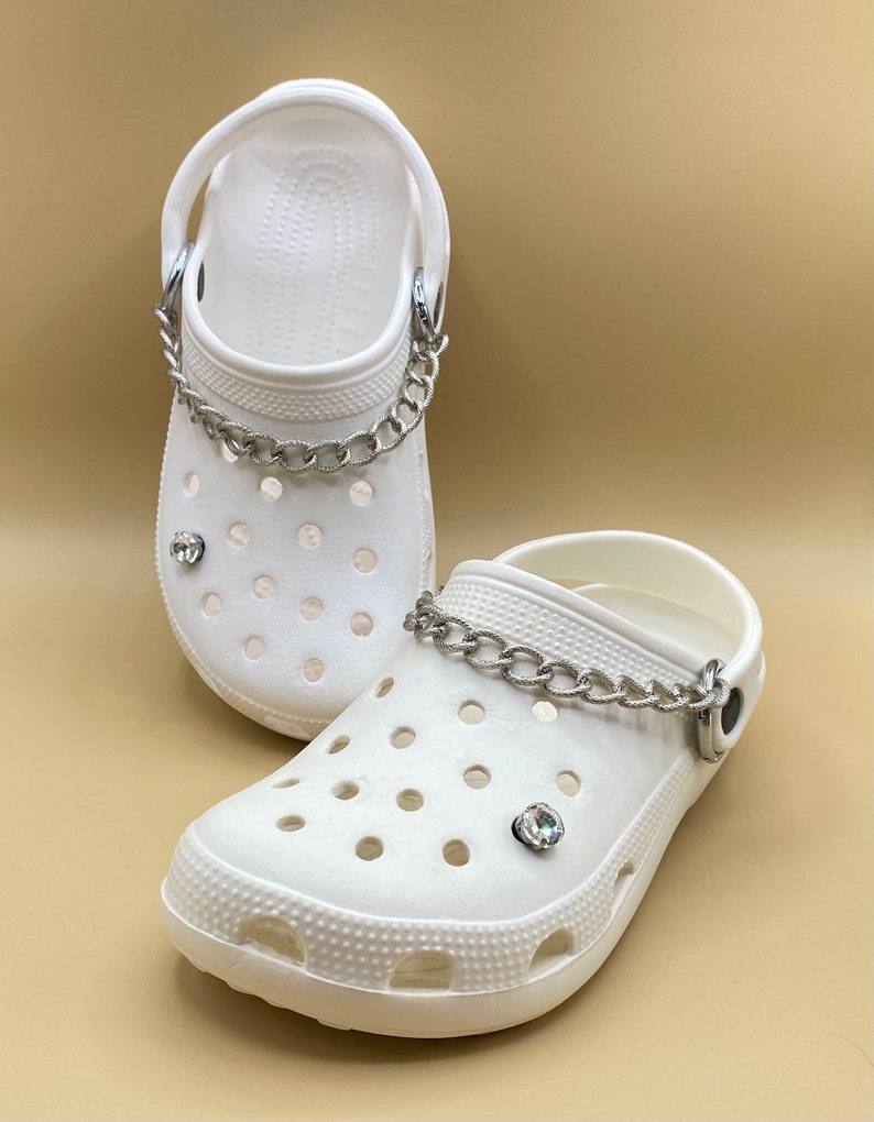 Crocs Chain Charm With Met Gold and Silver Metal Chain With - Etsy