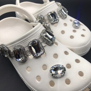 Crocs Chain Charm With Silver Luxury Jewelry Crystal With Rhinestone ...