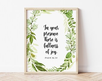 In Your Presence There is Fullness of Joy Psalm 16 - Etsy