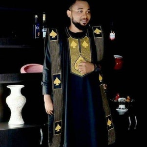 Chika African Men Agbada Set, Matching Shirt and Pant / African ...