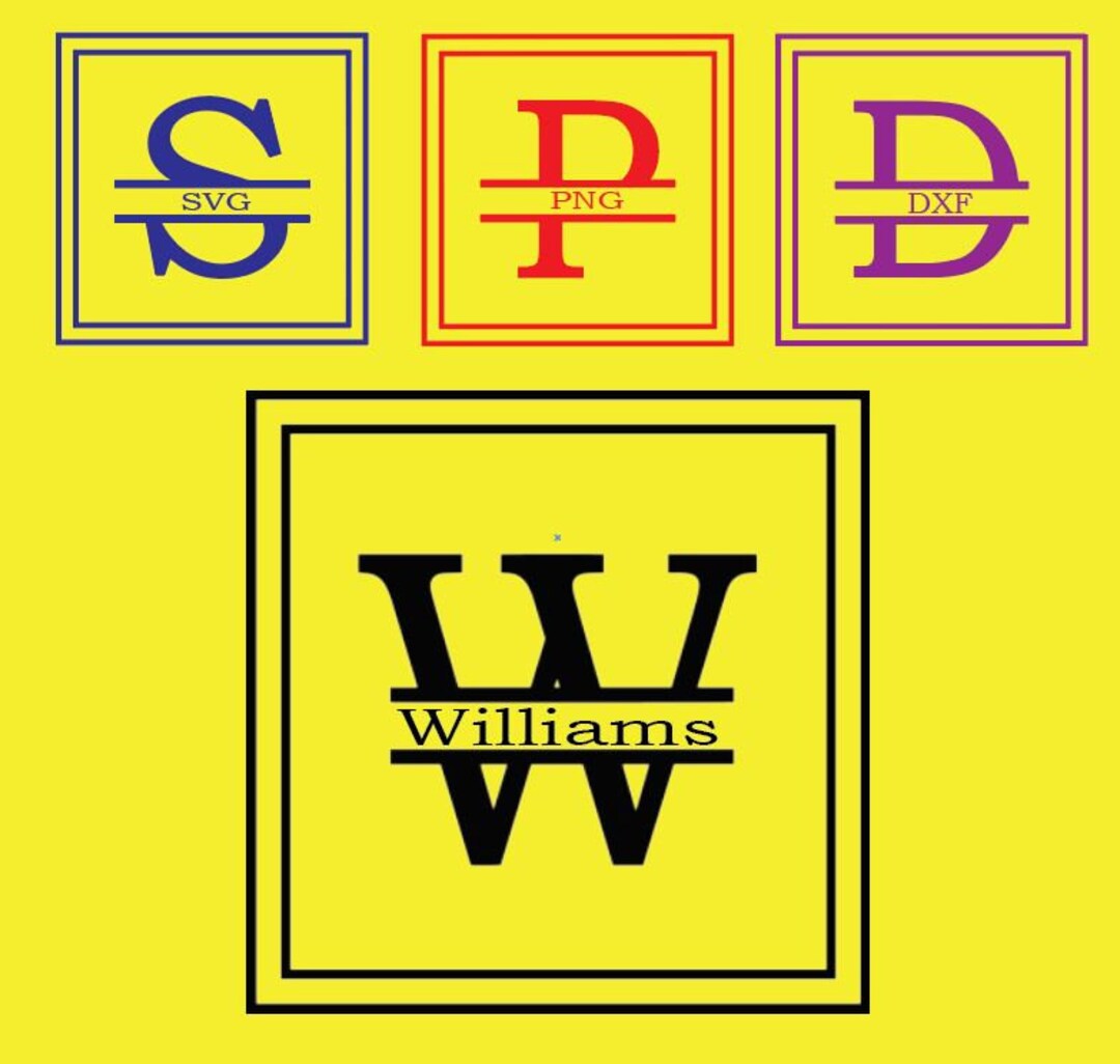 Monogram PNG/SVG/DXF | Cricut | Laser Engrave | Individual Letter Files ...
