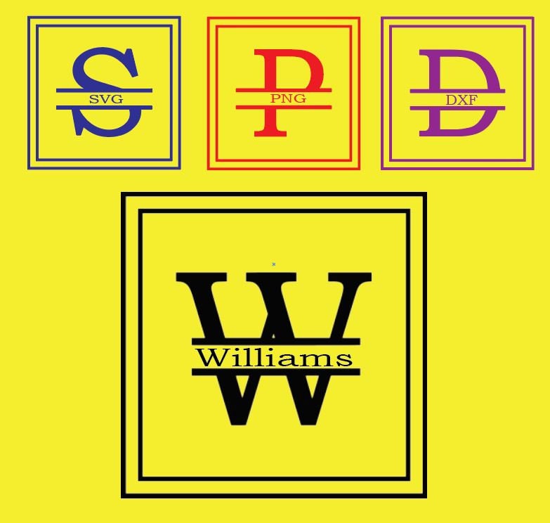 Monogram PNG/SVG/DXF | Cricut | Laser Engrave | Individual Letter Files ...