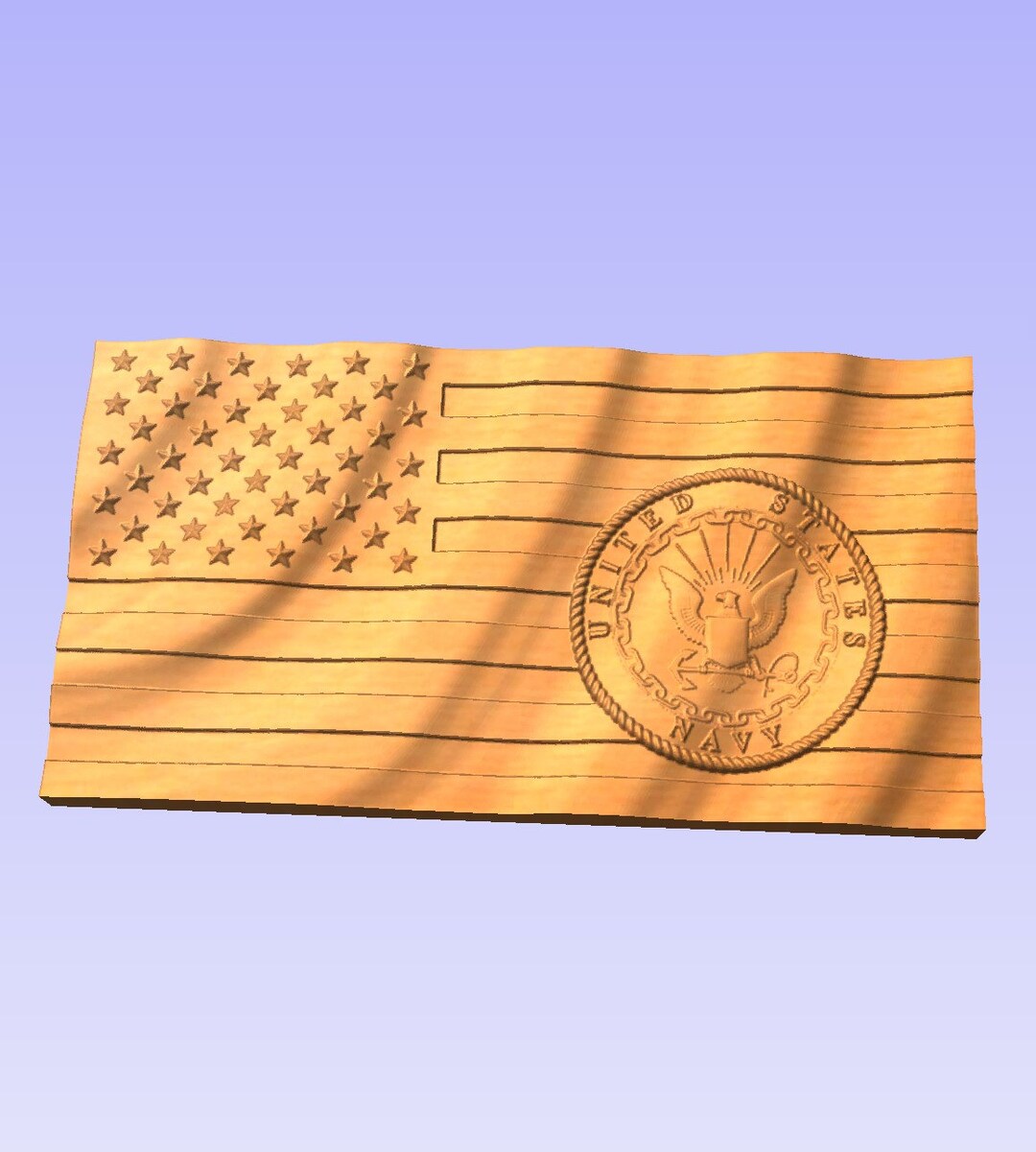 Navy American Flag CNC File | CRV and STL File - Etsy