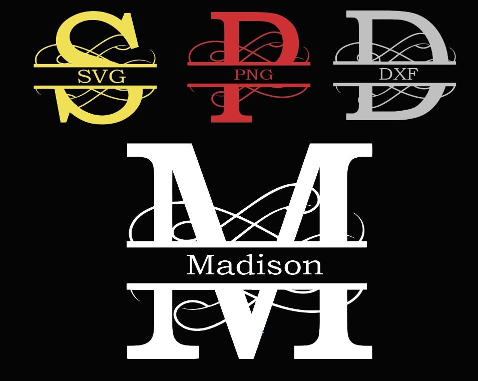 Monogram PNG/SVG/DXF | Cricut | Laser Engrave | Individual Letter Files ...