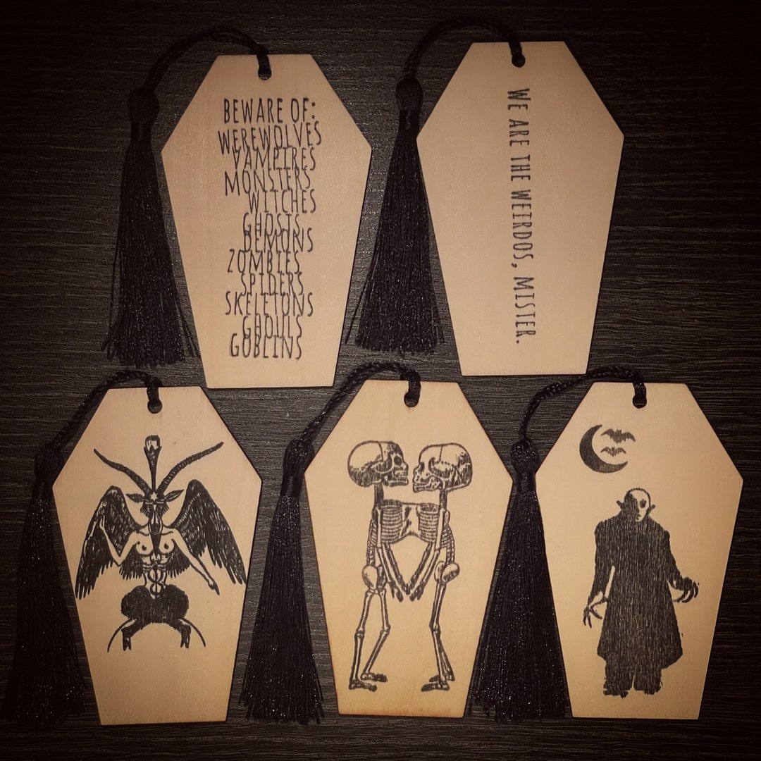 Wooden Coffin Bookmarks - Etsy
