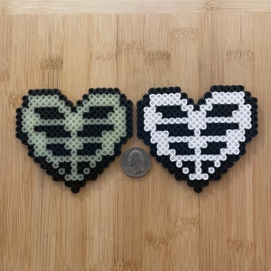 Ribcage Heart Perler Bead Magnets - Etsy