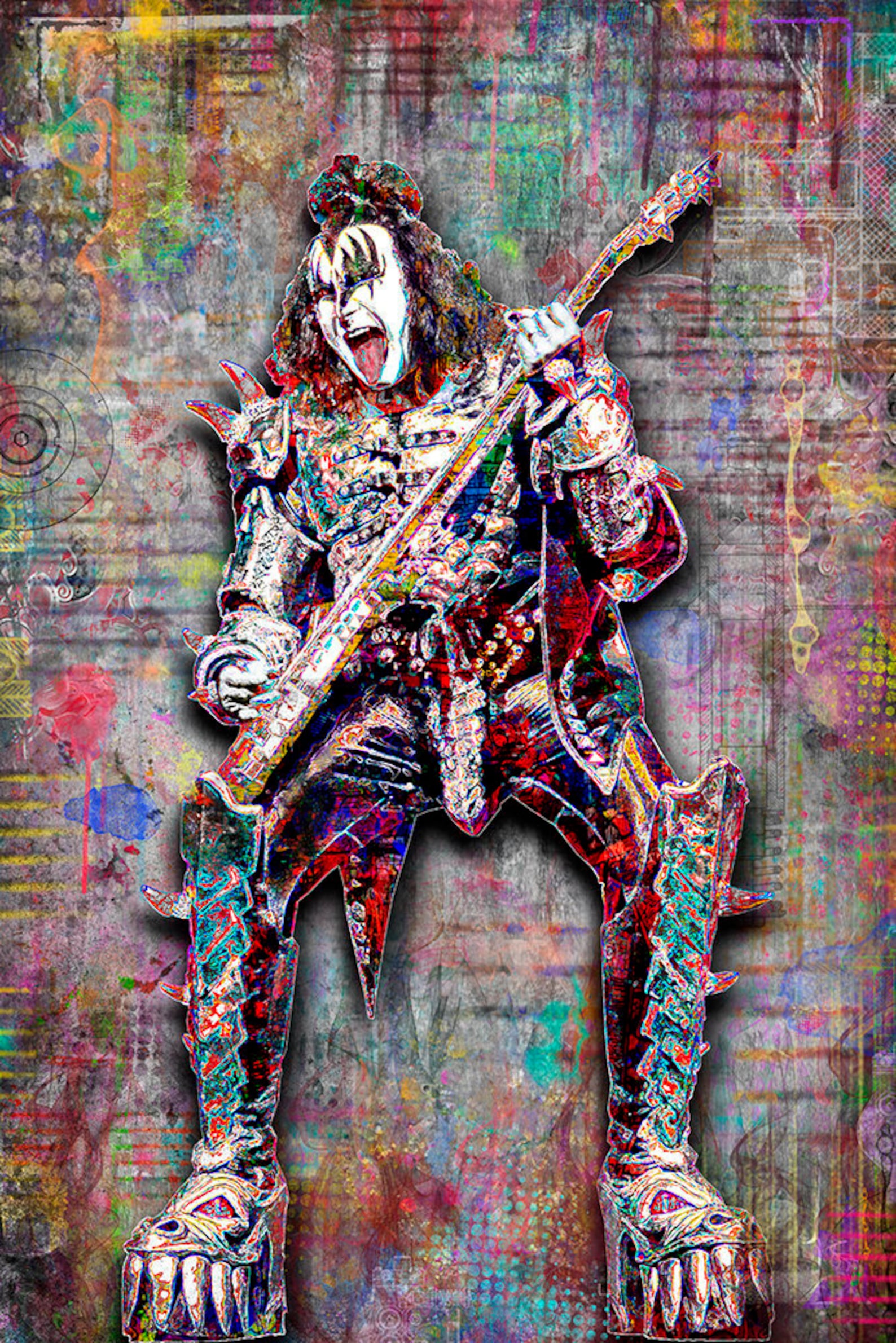 Gene Simmons Print Gene Simmons Artwork Gene Simmons Art - Etsy