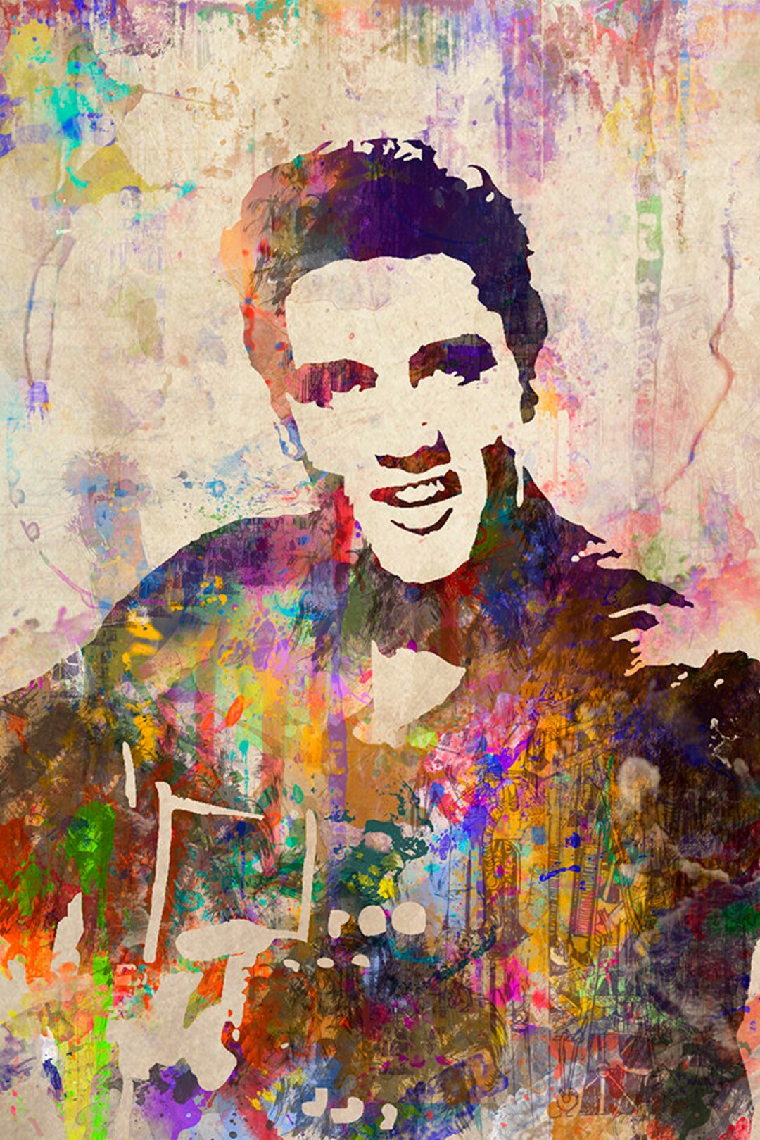 Elvis Poster, Elvis Art, Elvis Tribute Artwork, Elvis Print for Elvis ...
