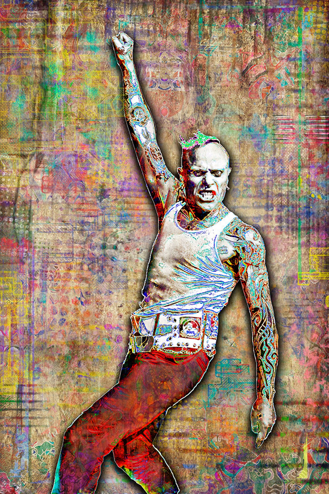 Keith Flint Print Keith Flint Artwork Keith Flint Tribute | Etsy