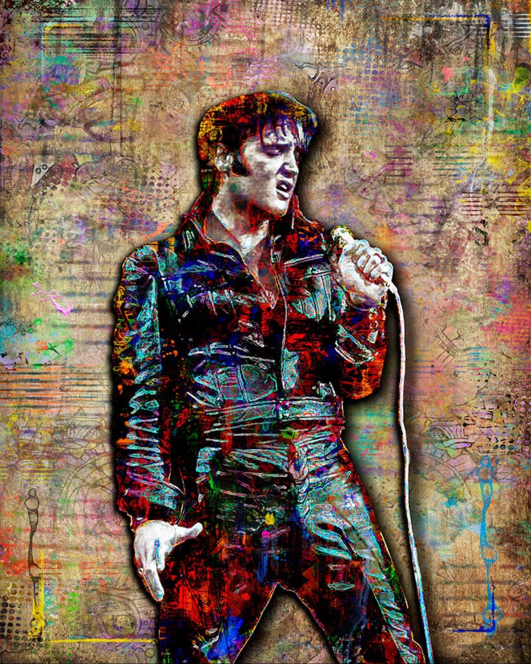 Elvis Artwork, Elvis Poster, Elvis Tribute Print, Elvis Art for Elvis ...