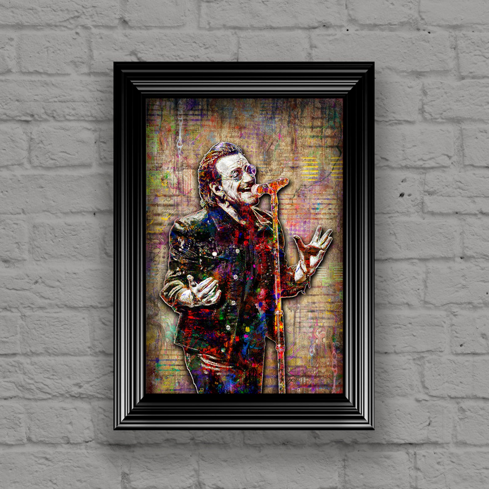 Bono Poster Bono Art Bono Artwork Bono Print for U2 Fans - Etsy