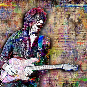 Jeff Beck Art, Jeff Beck Print, Jeff Beck Poster, Jeff Beck Artwork for ...