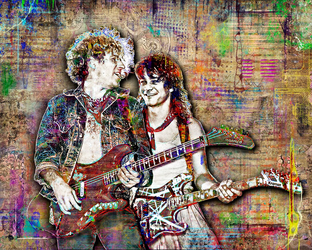 Van Halen Poster, Van Halen Art, Van Halen Tribute Artwork, Van Halen ...