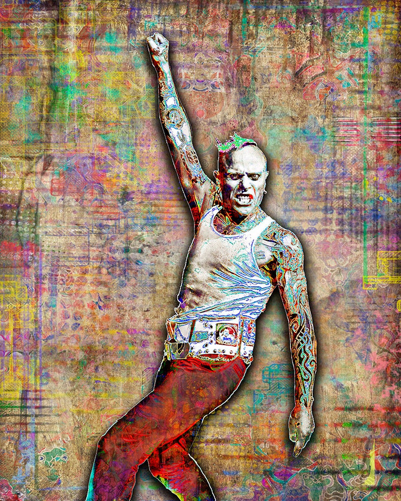 Keith Flint Print Keith Flint Artwork Keith Flint Tribute | Etsy
