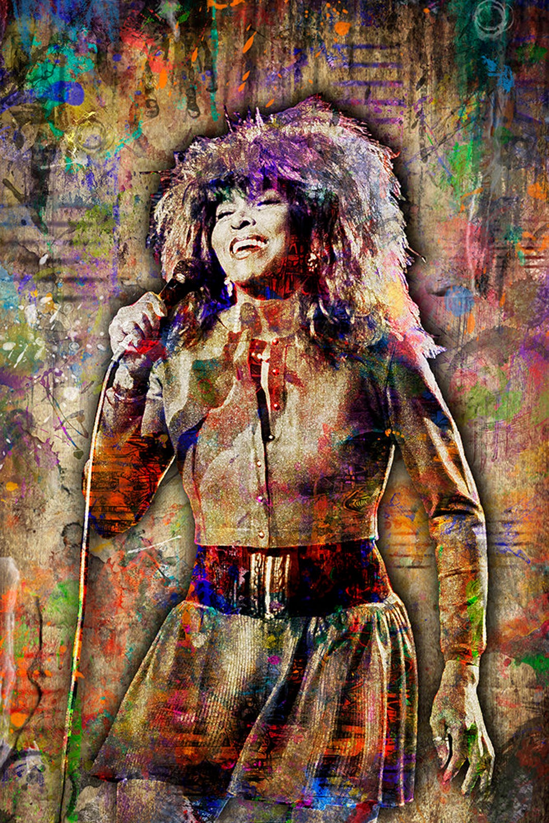 Tina Turner Print, Tina Turner Artwork, Tina Turner Art, Tina Turner ...