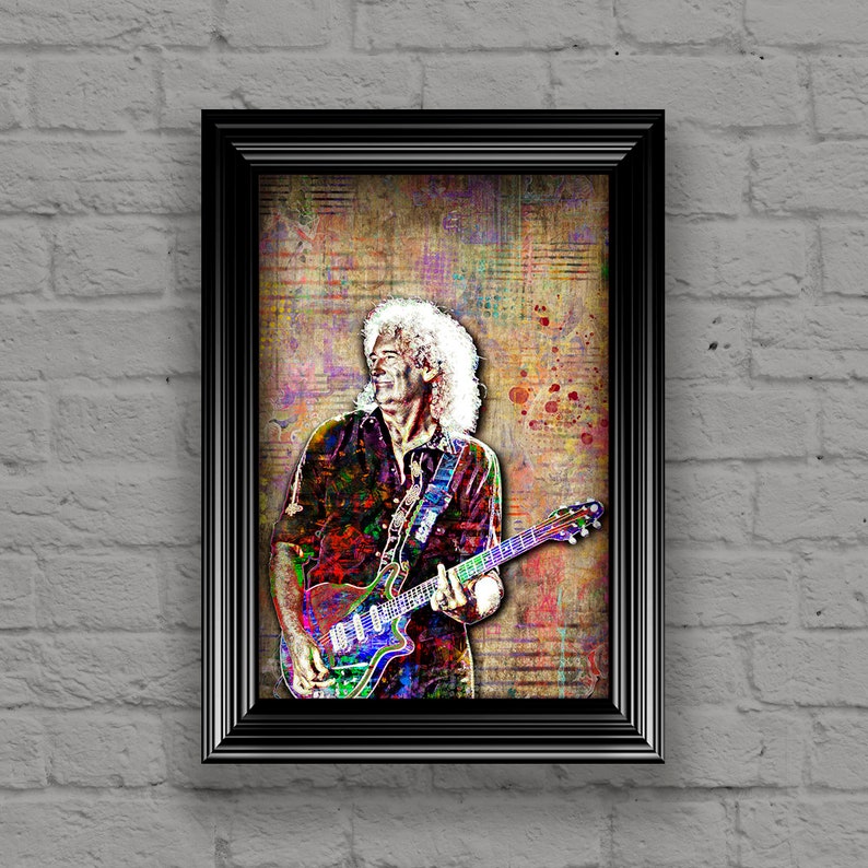 Brian May Print Brian May Artwork Brian May Art Brian May | Etsy