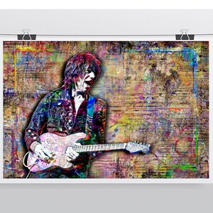 Jeff Beck Art, Jeff Beck Print, Jeff Beck Poster, Jeff Beck Artwork for ...