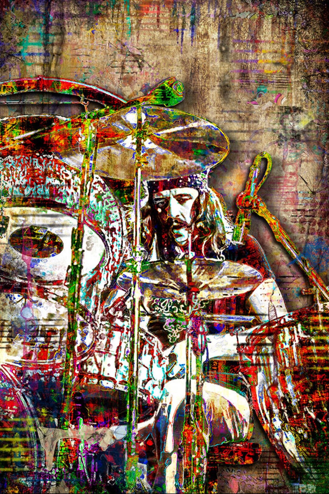 John Bonham Print, John Bonham Artwork, John Bonham Art, John Bonham ...