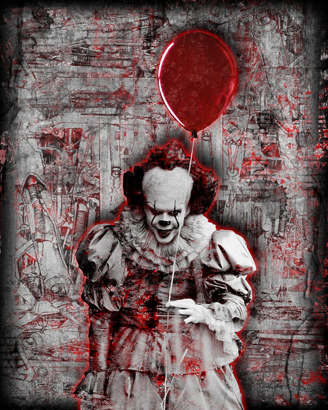 Pennywise Print Pennywise Artwork Pennywise Art Pennywise - Etsy