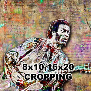 Chuck Berry Print, Chuck Berry Artwork, Chuck Berry Tribute Art, Chuck ...