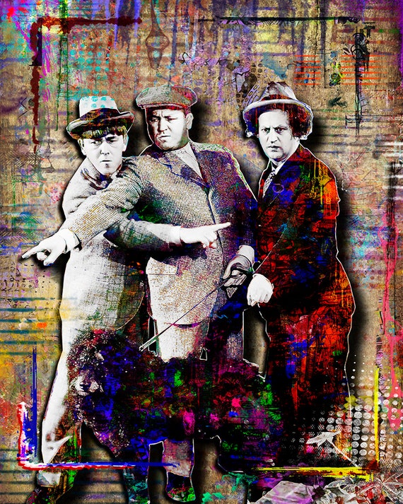 Abstract Three Stooges Legends Never Die The Three Stooges Framed