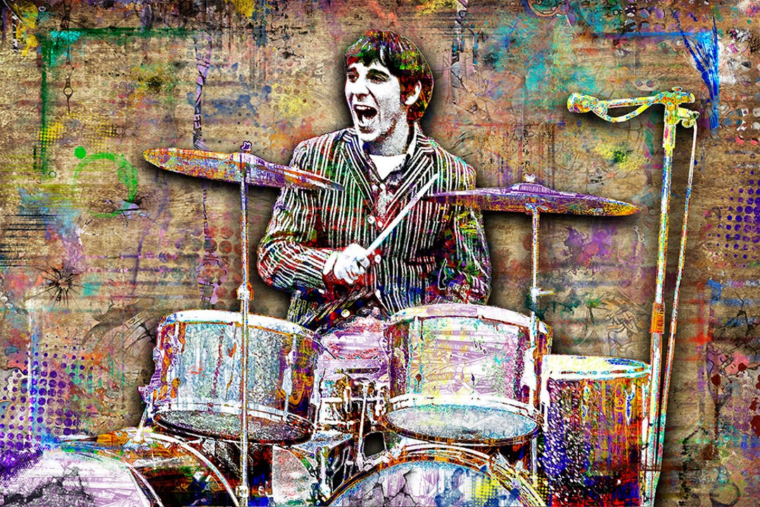 Keith Moon Print, Keith Moon Art, Keith Moon Artwork, Keith Moon Poster ...