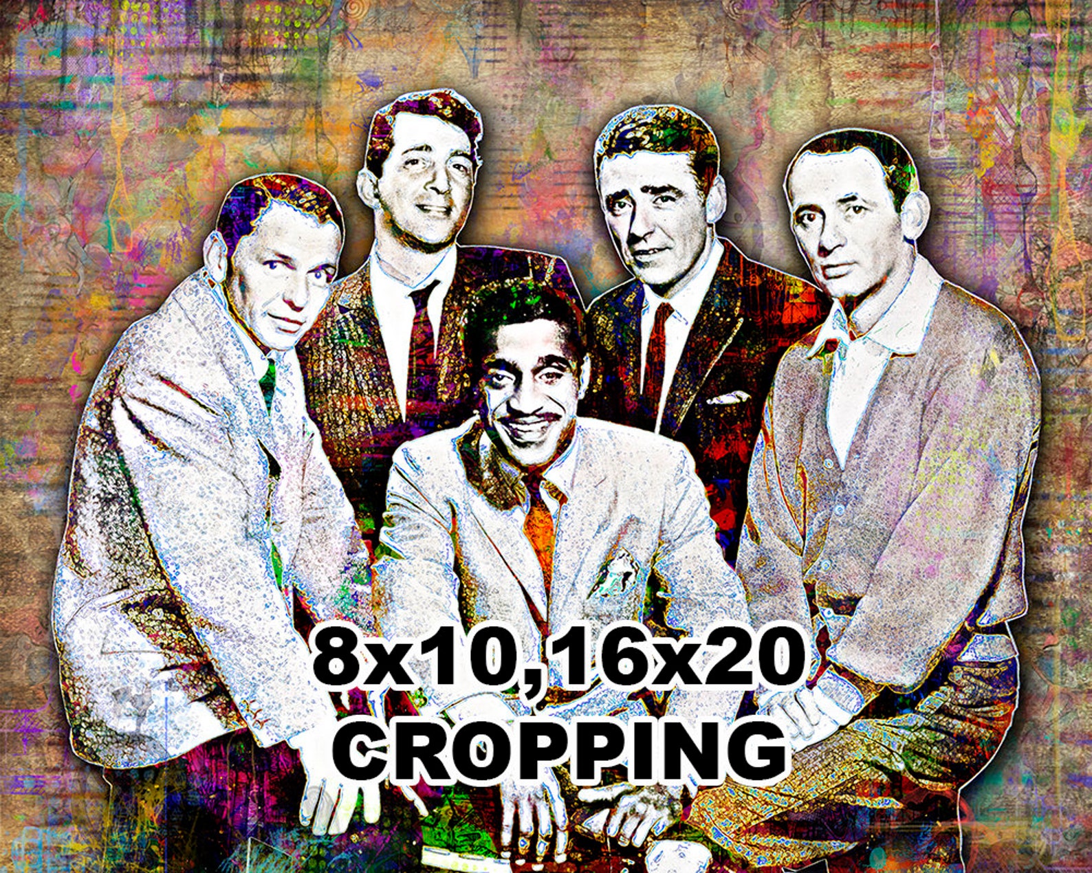 The Rat Pack Print the Rat Pack Artwork the Rat Pack Tribute - Etsy