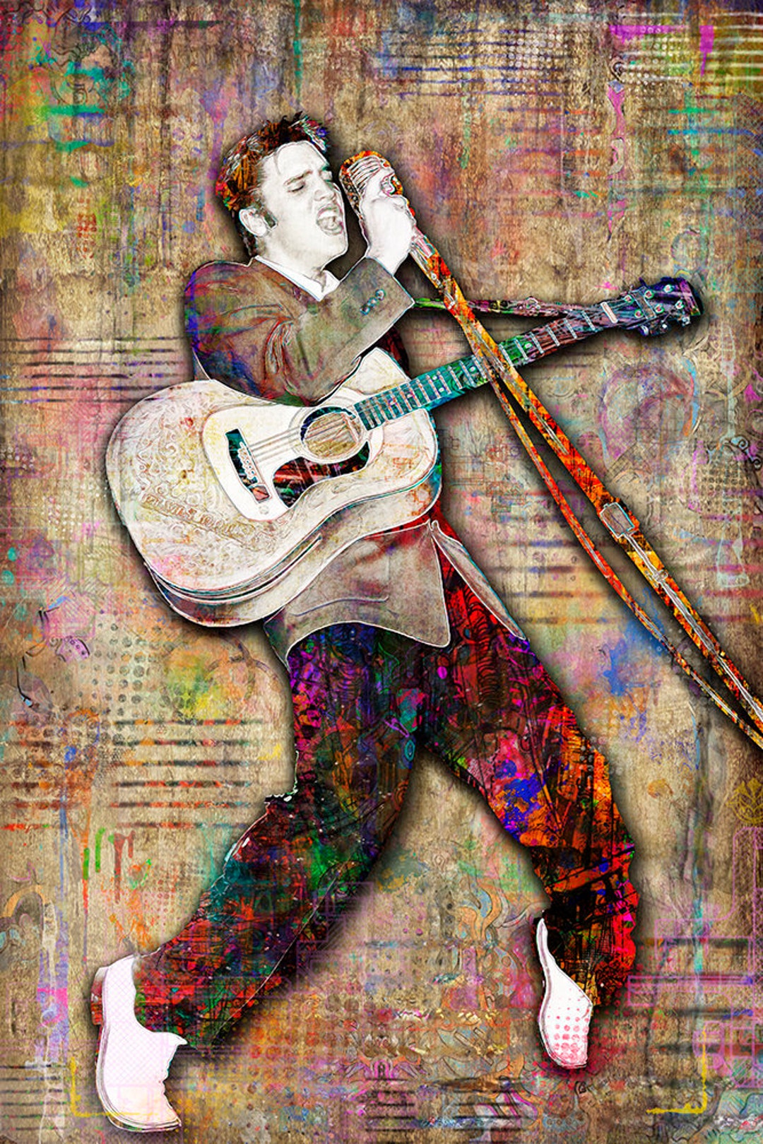 Elvis Print Elvis Artwork Elvis Tribute Art Elvis Poster - Etsy