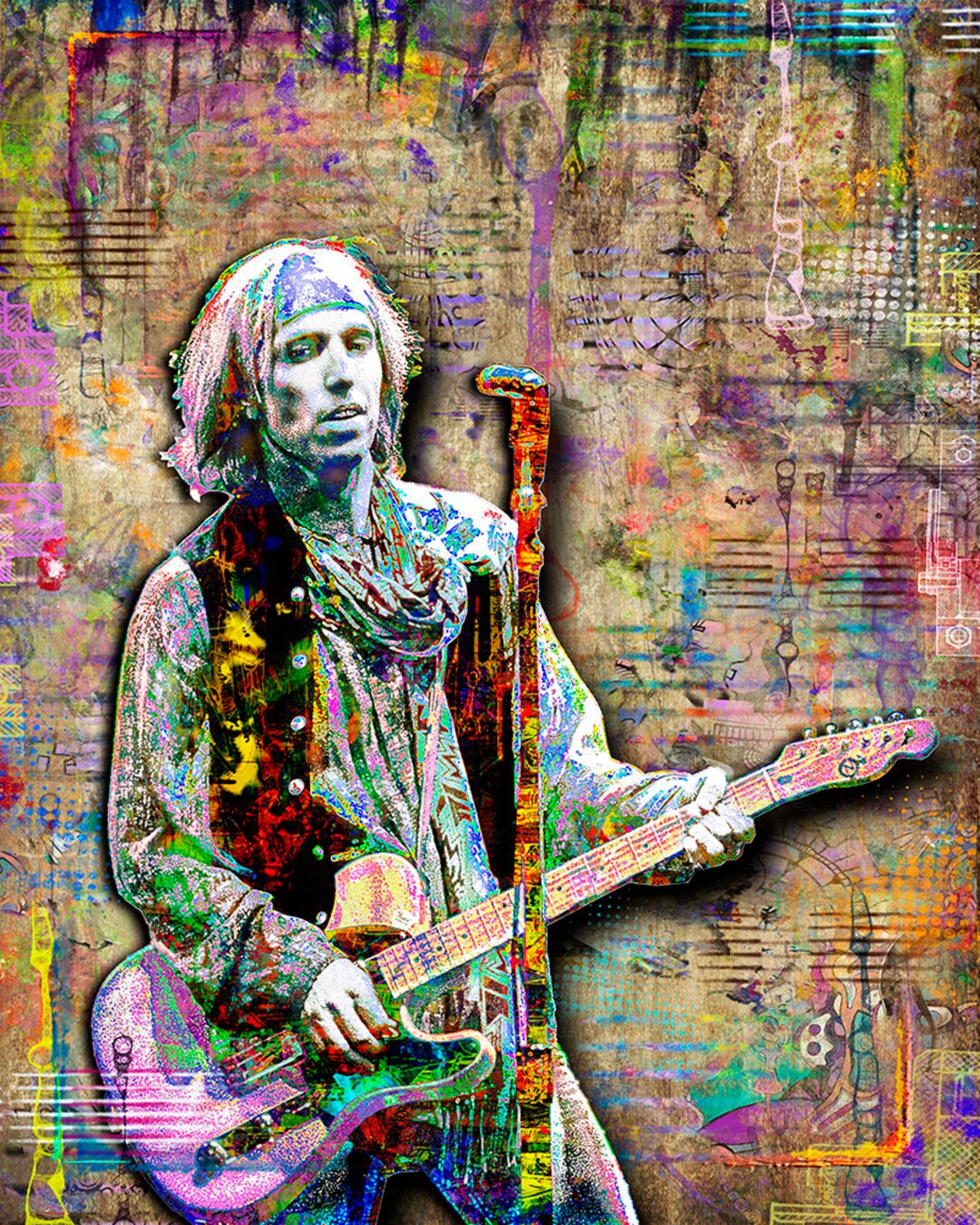 Tom Petty Art, Tom Petty Print, Tom Petty Tribute Poster, Tom Petty ...