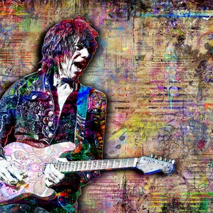 Jeff Beck Art, Jeff Beck Print, Jeff Beck Poster, Jeff Beck Artwork for ...