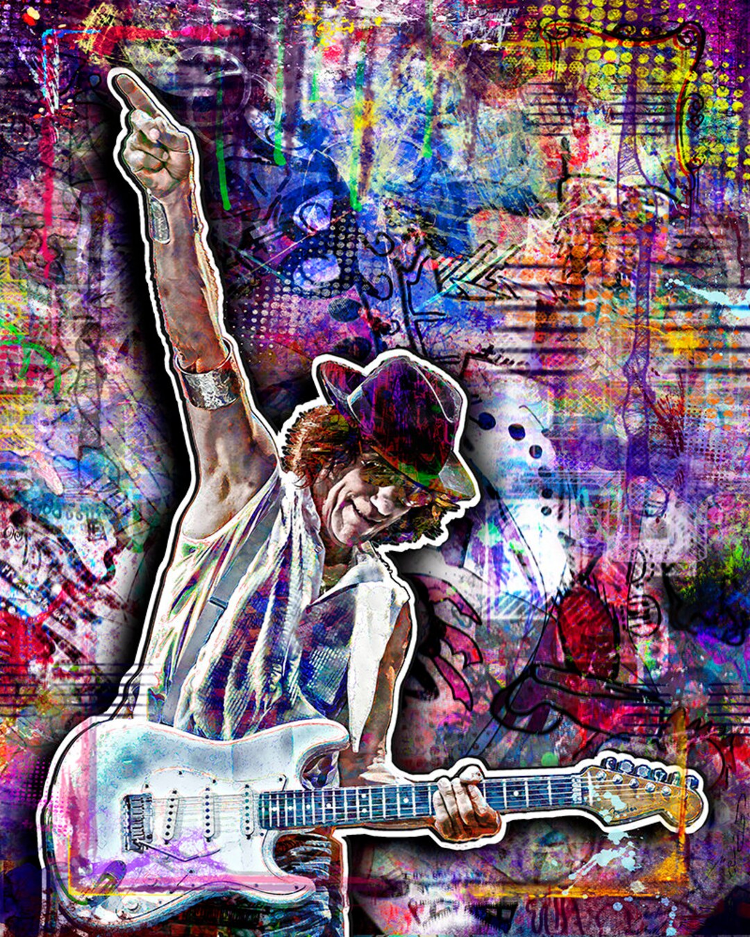Jeff Beck Poster, Jeff Beck Art, Jeff Beck Artwork, Jeff Beck Print for ...