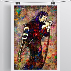 Johnny Cash Print Johnny Cash Artwork Johnny Cash Tribute - Etsy