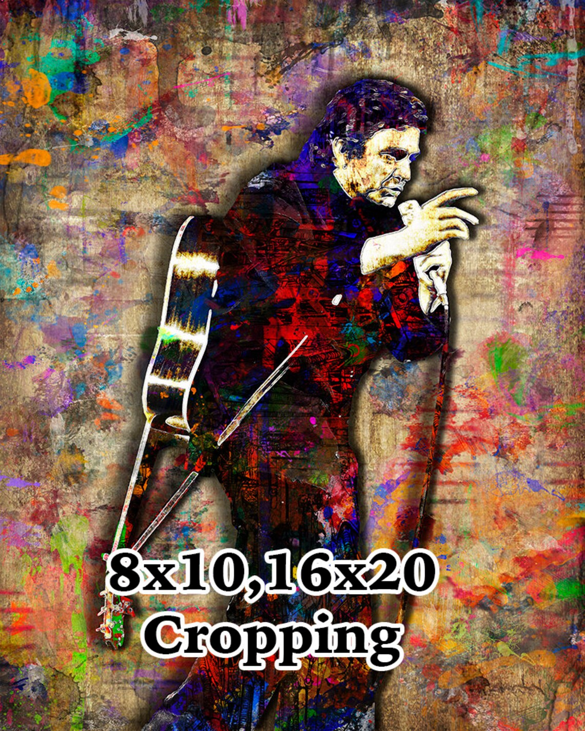 Johnny Cash Print Johnny Cash Artwork Johnny Cash Tribute - Etsy
