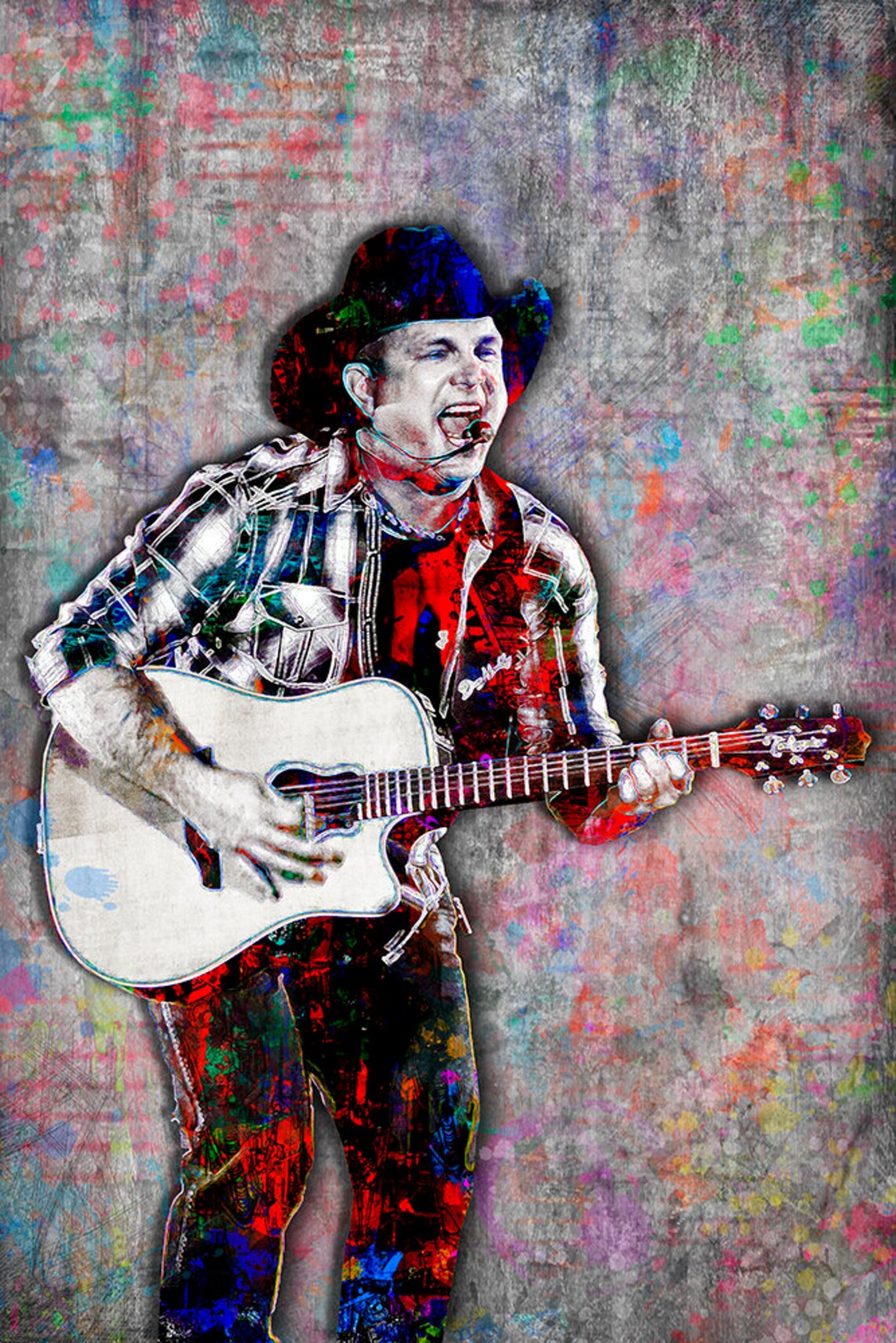 Garth Brooks Poster Garth Brooks Art Garth Brooks Artwork | Etsy