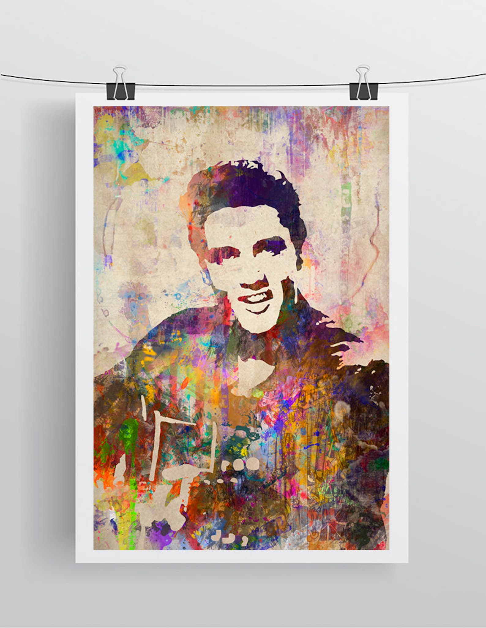 Elvis Poster Elvis Art Elvis Tribute Artwork Elvis Print - Etsy