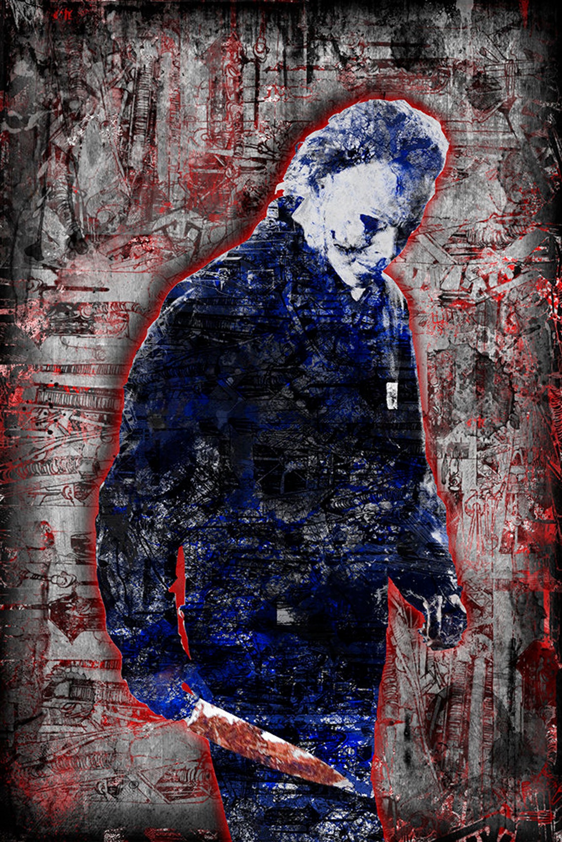 Michael Myers Print Michael Myers Artwork Michael Myers Art | Etsy