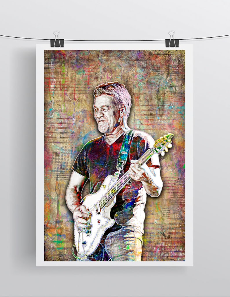 Eddie Van Halen Poster Eddie Van Halen Art Eddie Van Halen - Etsy