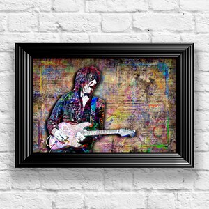 Jeff Beck Art, Jeff Beck Print, Jeff Beck Poster, Jeff Beck Artwork for ...