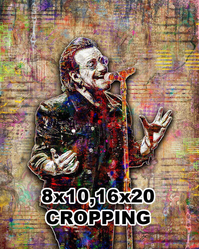 Bono Poster Bono Art Bono Artwork Bono Print for U2 Fans - Etsy