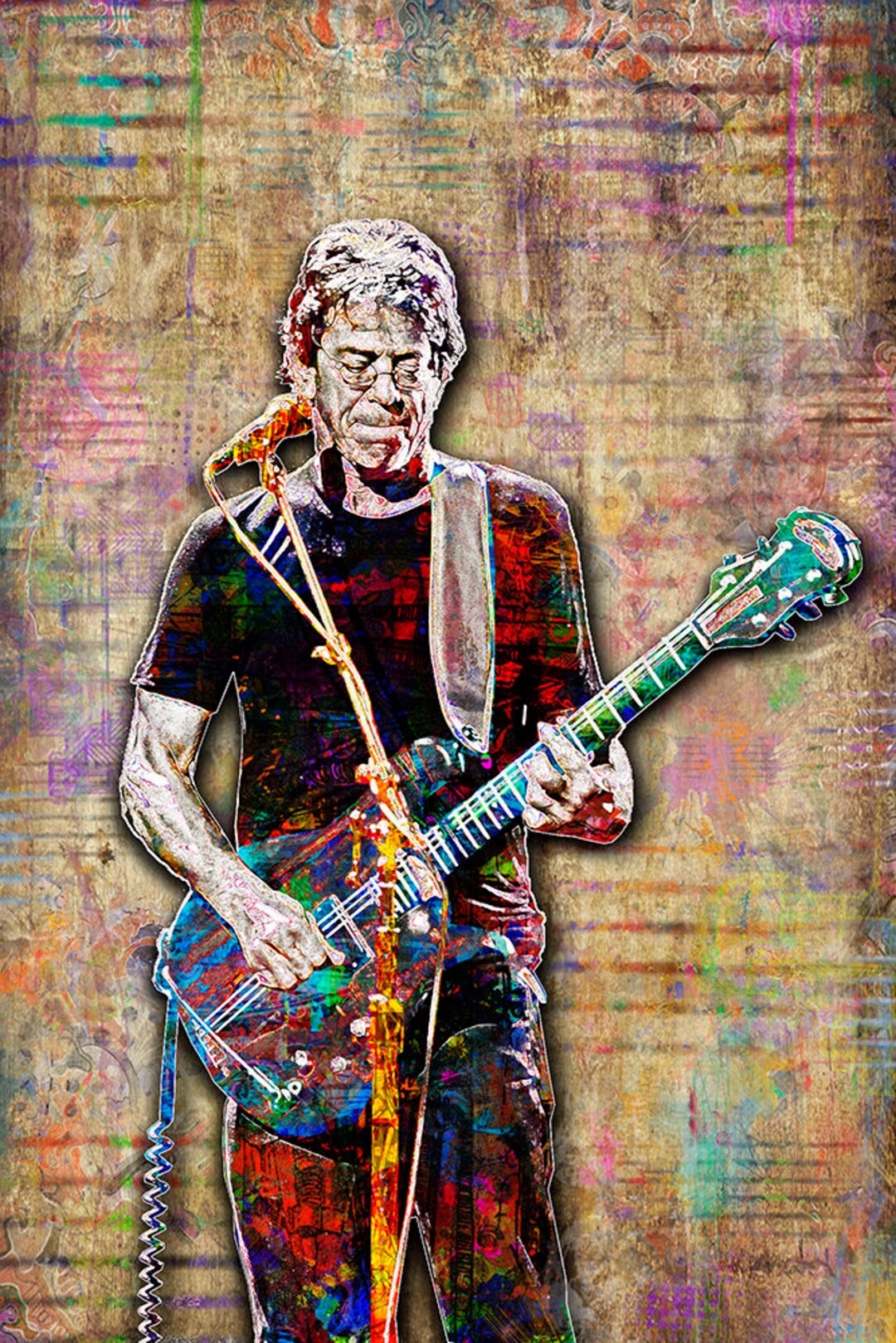 Lou Reed Print, Lou Reed Artwork, Lou Reed Tribute Art, Lou Reed Poster ...