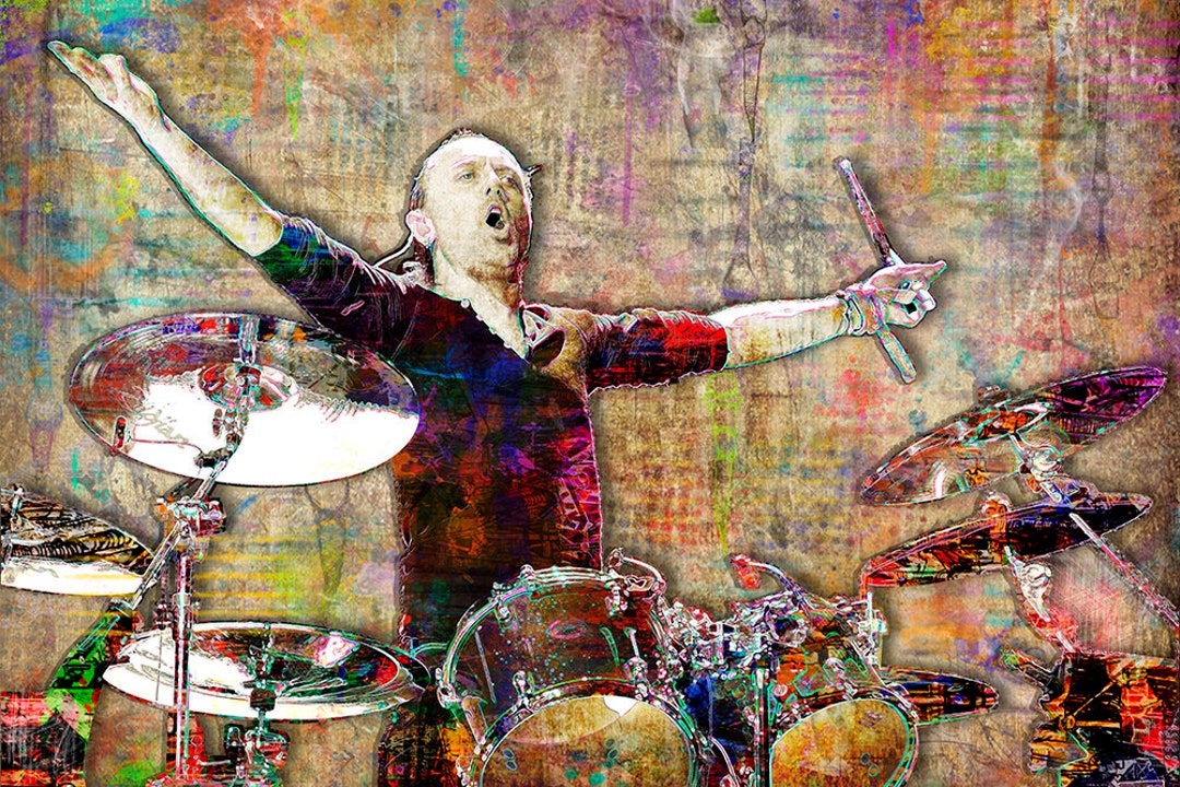 Lars Ulrich Print, Lars Ulrich Artwork, Lars Ulrich Art, Lars Ulrich ...