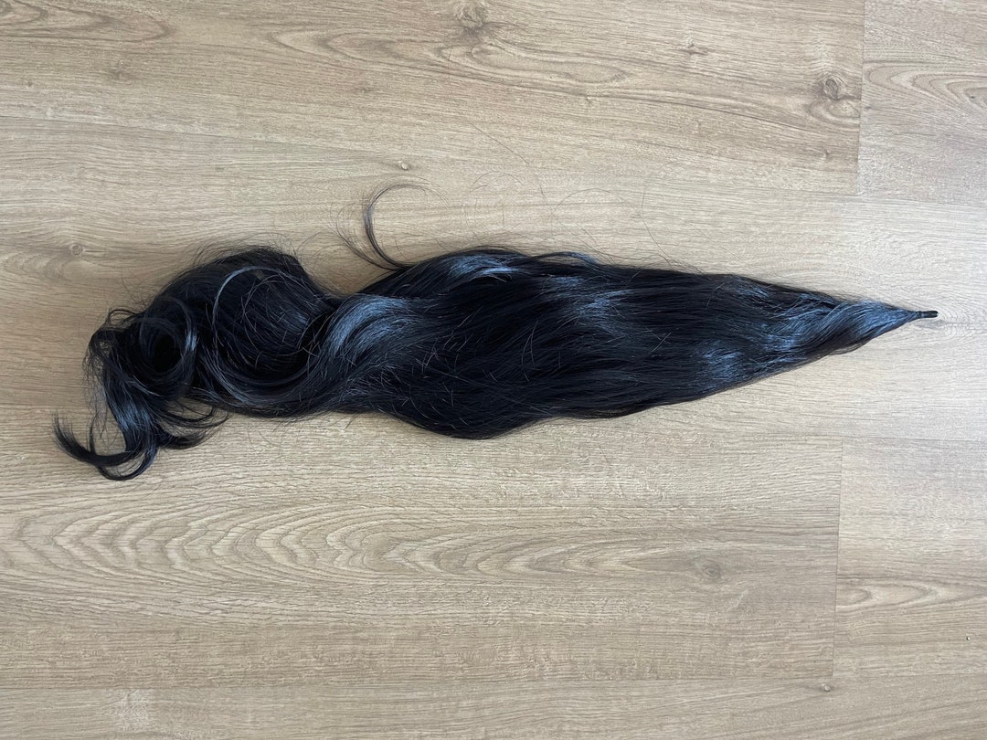 Black Wire Ponytail Hair Extensions, Wig Heat Resistant Hair Fibres ...