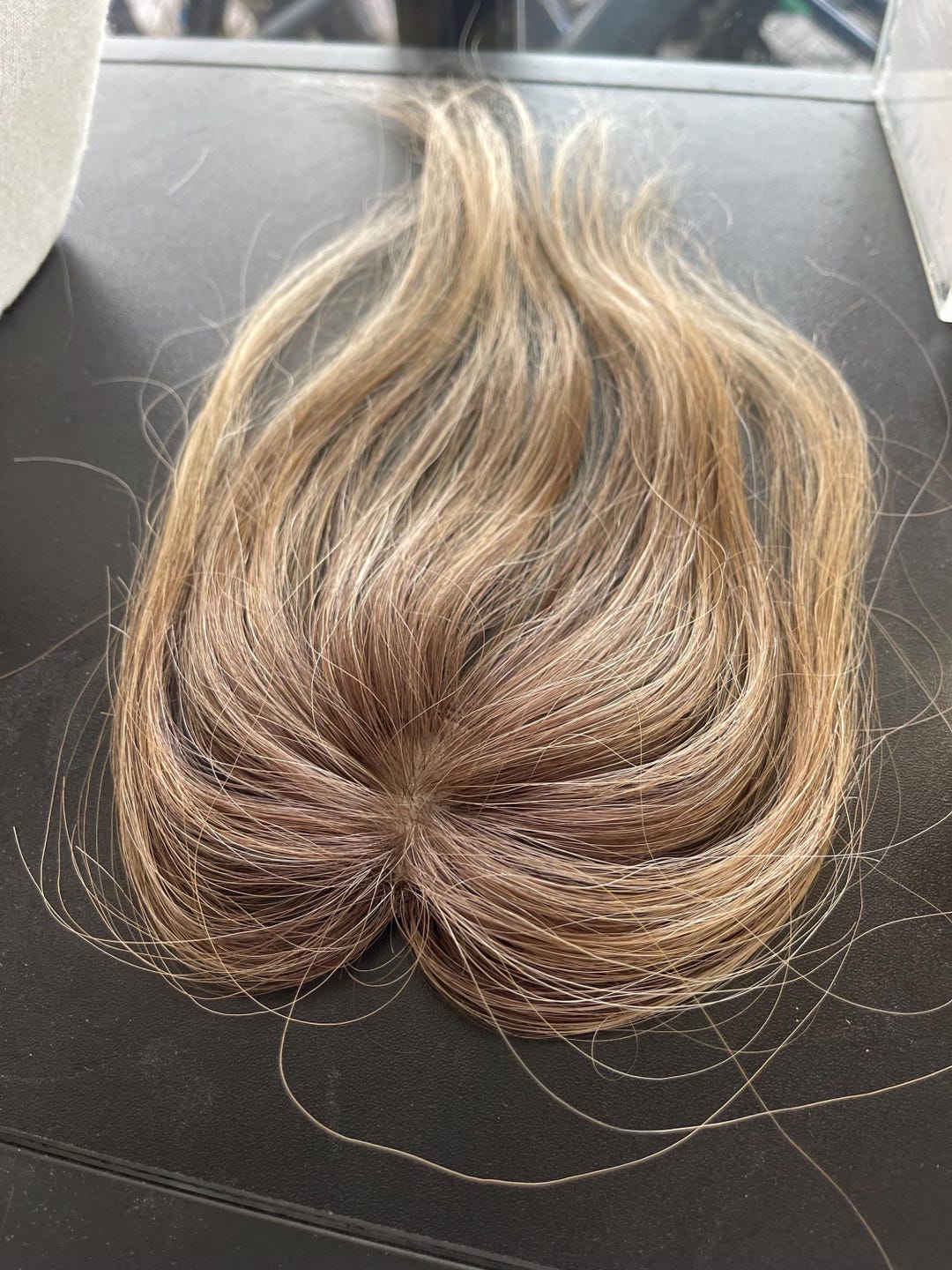 Topper 100% Remy Human Hair Topper, Blonde Silk Top, Rooted Blonde Wig ...
