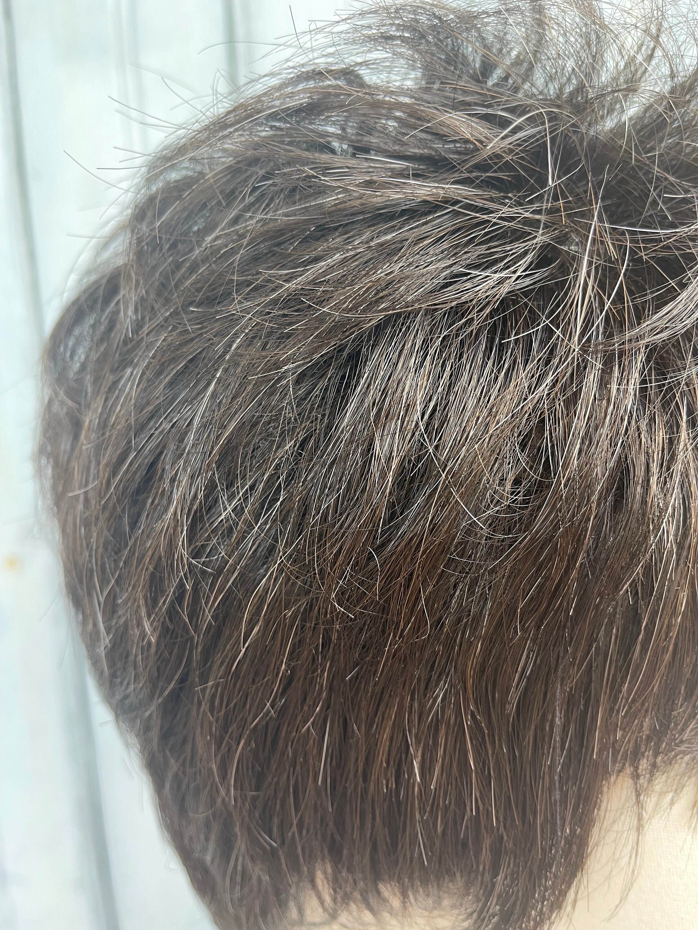 Wig Silver Rooted Choppy Short Pixie Cut Wig, Mens Wig, Short Hair ...