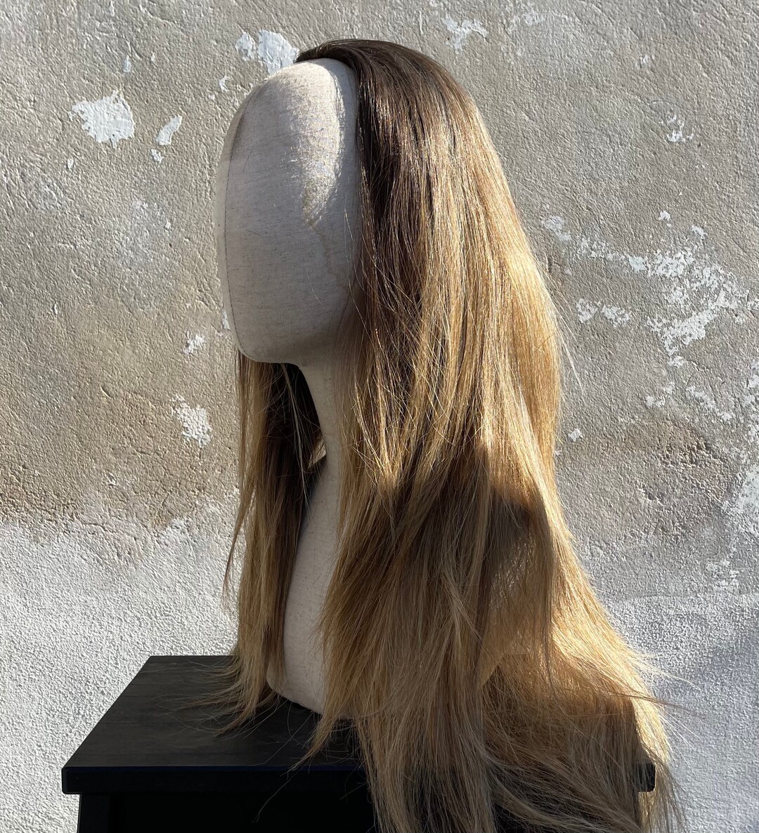Half Wig Natural Looking Hair Extensions Add Volume, Brown Roots to ...